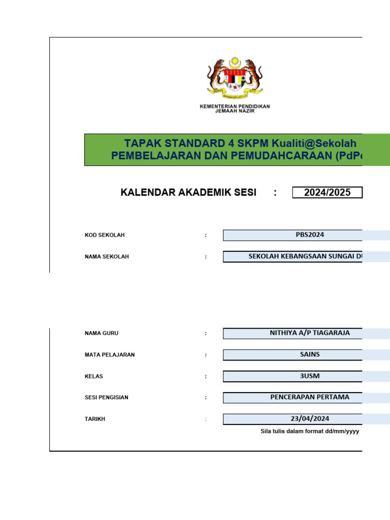 Tapak Standard 4 SKPM | PDF