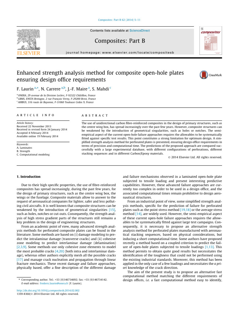 Composite Open-Hole Plate Analysis | PDF | Fracture | Strength Of Materials