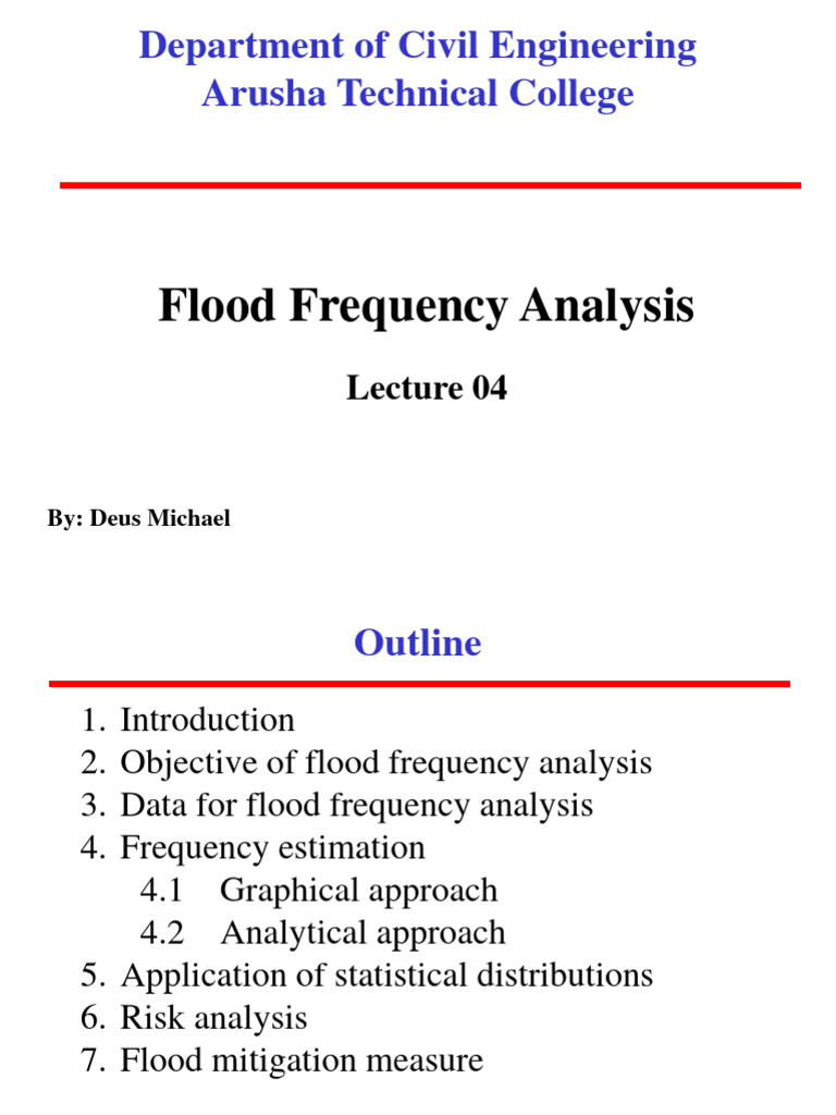 Lecture 4 Flood | PDF | Flood | Probability Distribution