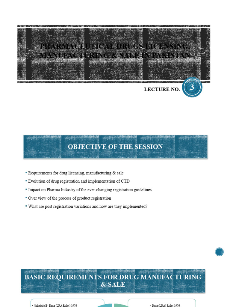 Lecture 3 - Pharma MFG, Lic, Sale | PDF | Pharmacology | Pharmaceutical ...