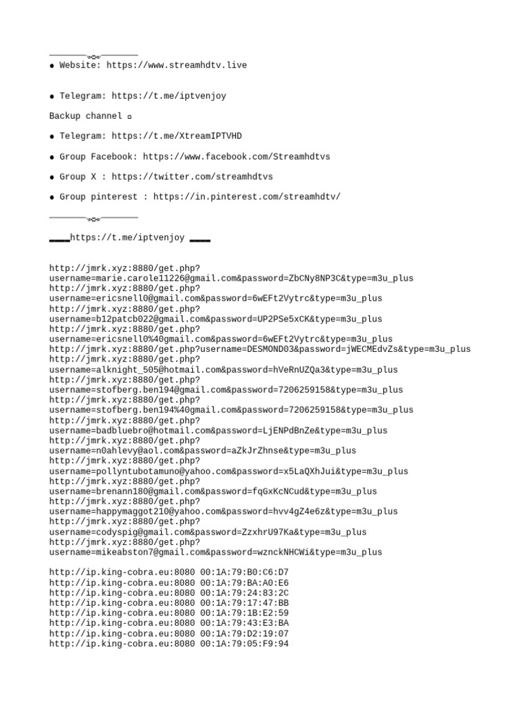 M3U Playlists Unlimited & Stbemu Codes Unlimited 2024 IPTV Premium Hits ...
