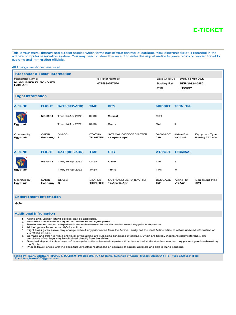 E Ticket | PDF | Aviation | Airlines