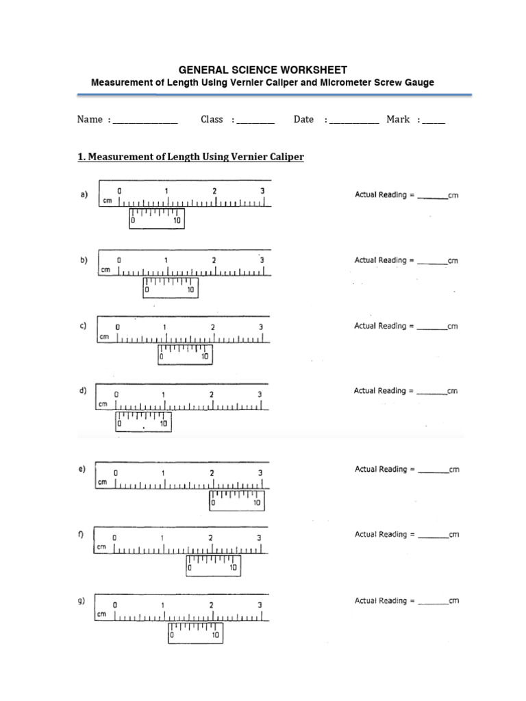 WS Vernier and Micrometer | PDF | Technology & Engineering