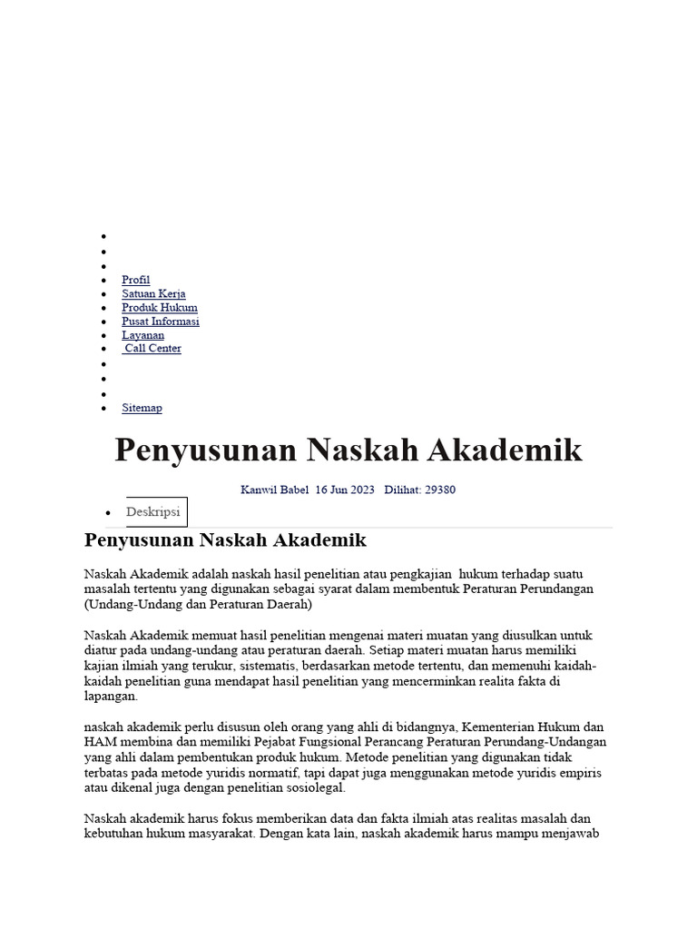 Naskah Akademik | PDF