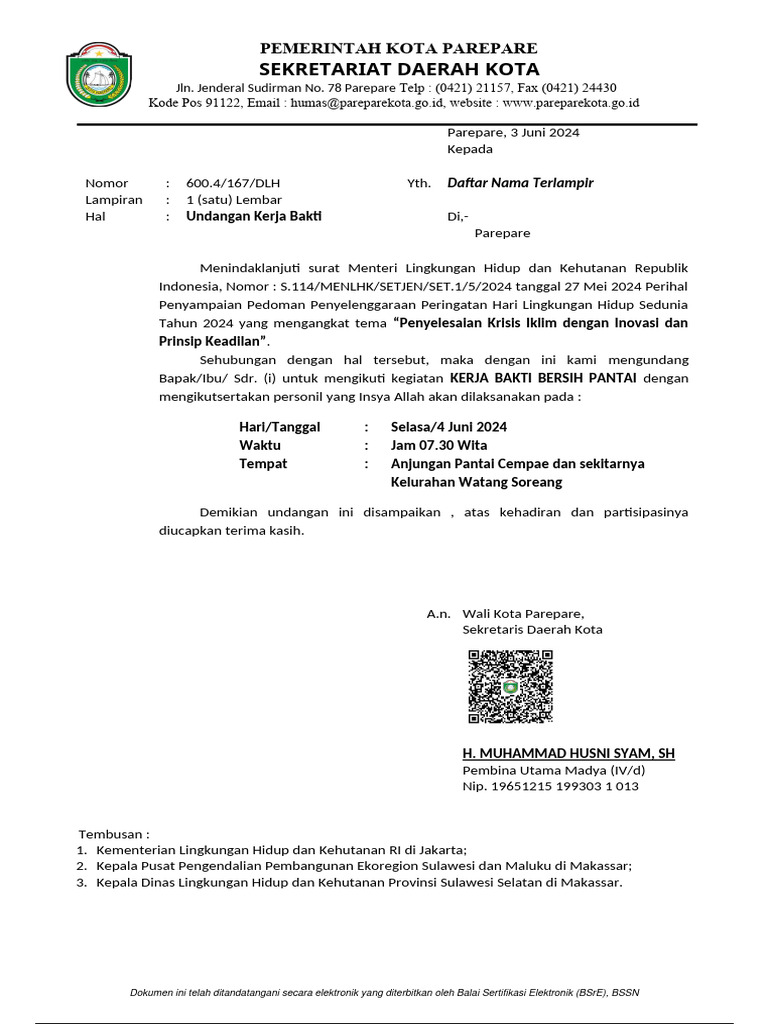 Undangan Kerja Bakti | PDF