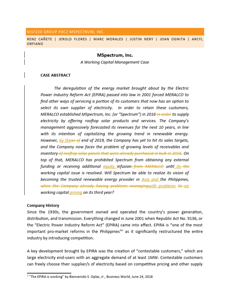 Spectrum_1st Draft v4_MLM | PDF | Solar Power | Photovoltaics