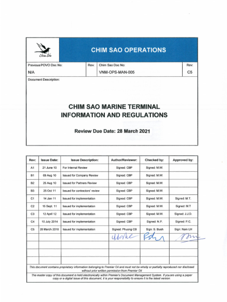 5 - CS Terminal Regulations 2017 | PDF | Oil Tanker | Ships