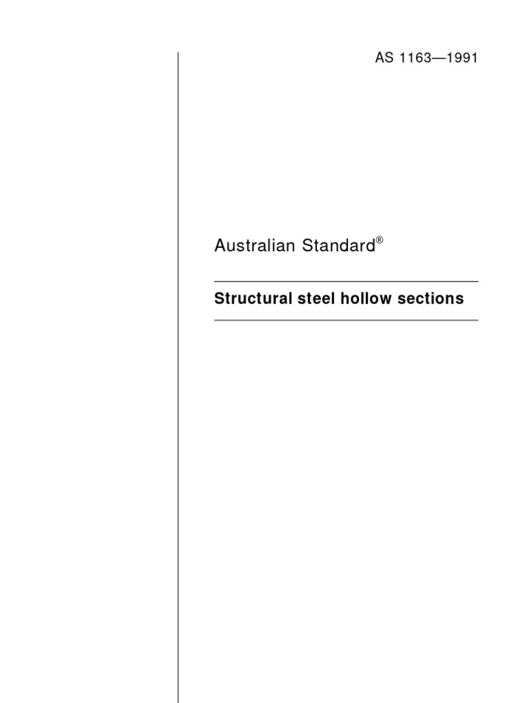 Australian Standard: Structural Steel Hollow Sections | PDF | Welding ...
