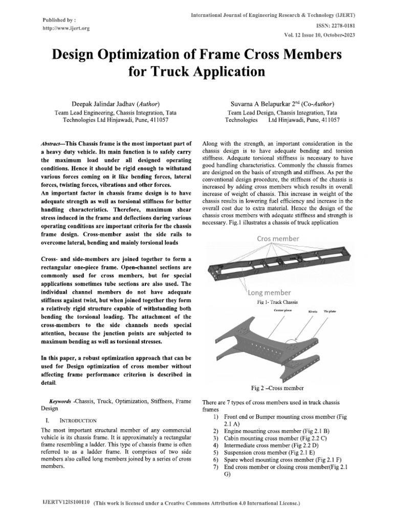 5 - Design Optimization of Frame Cross Members for Truck Application | PDF