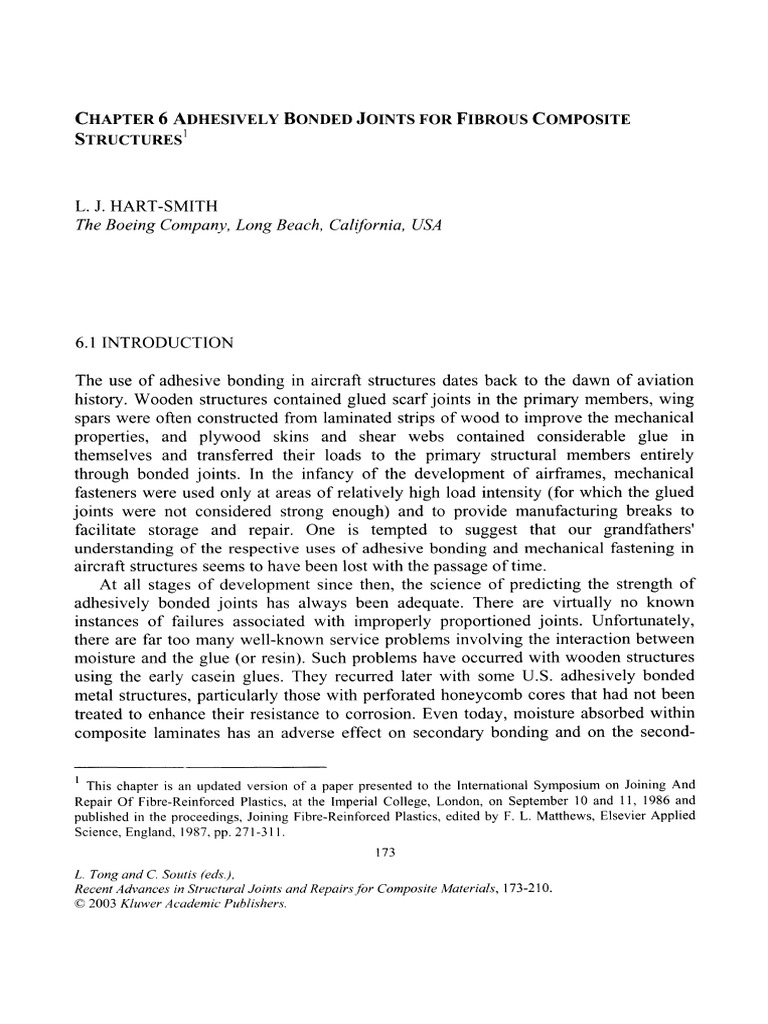 Adhesively Bonded Joints For Fibrous Composite | PDF | Deformation ...