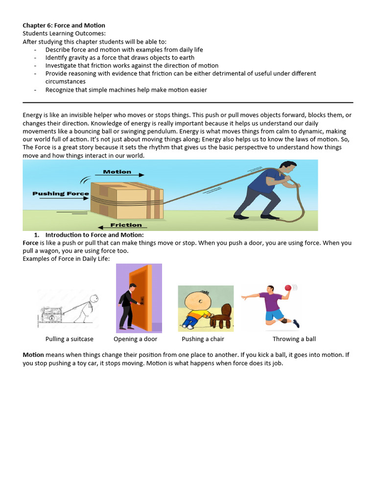 Grade 5 Chapter 6 | PDF | Force | Friction