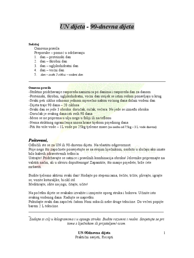 UN Dijeta | PDF