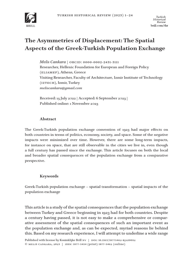 The Asymmetries of Displacement: The Spatial Aspects of The Greek ...