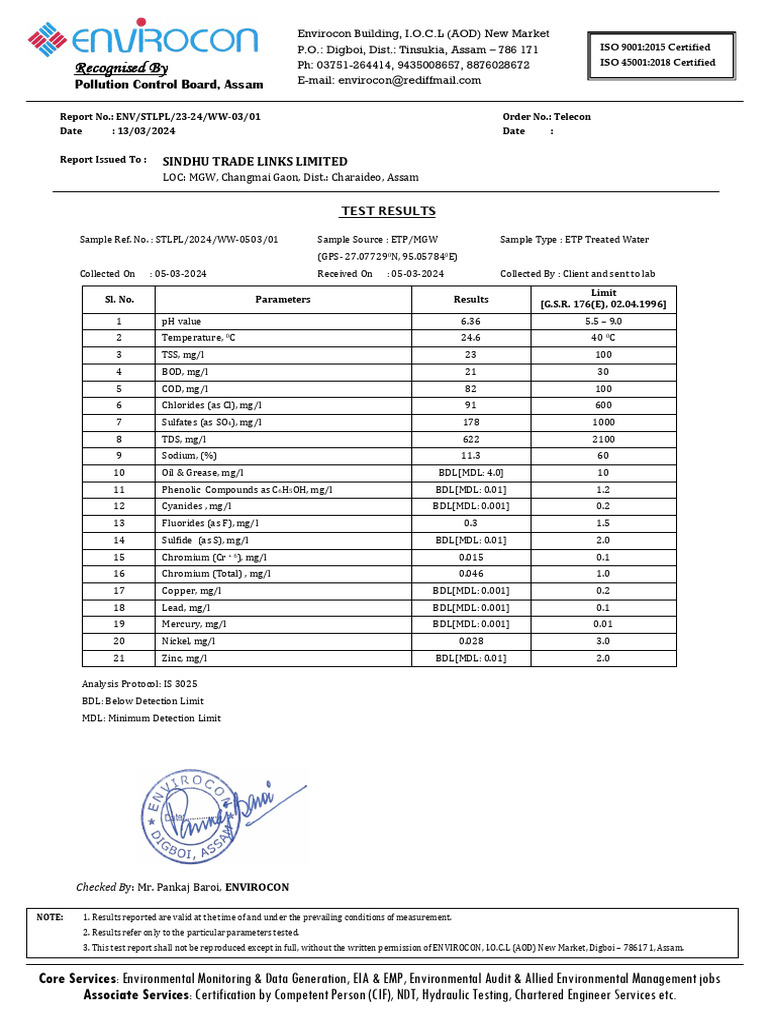 Etp Report | PDF | Chemical Compounds | Chemistry