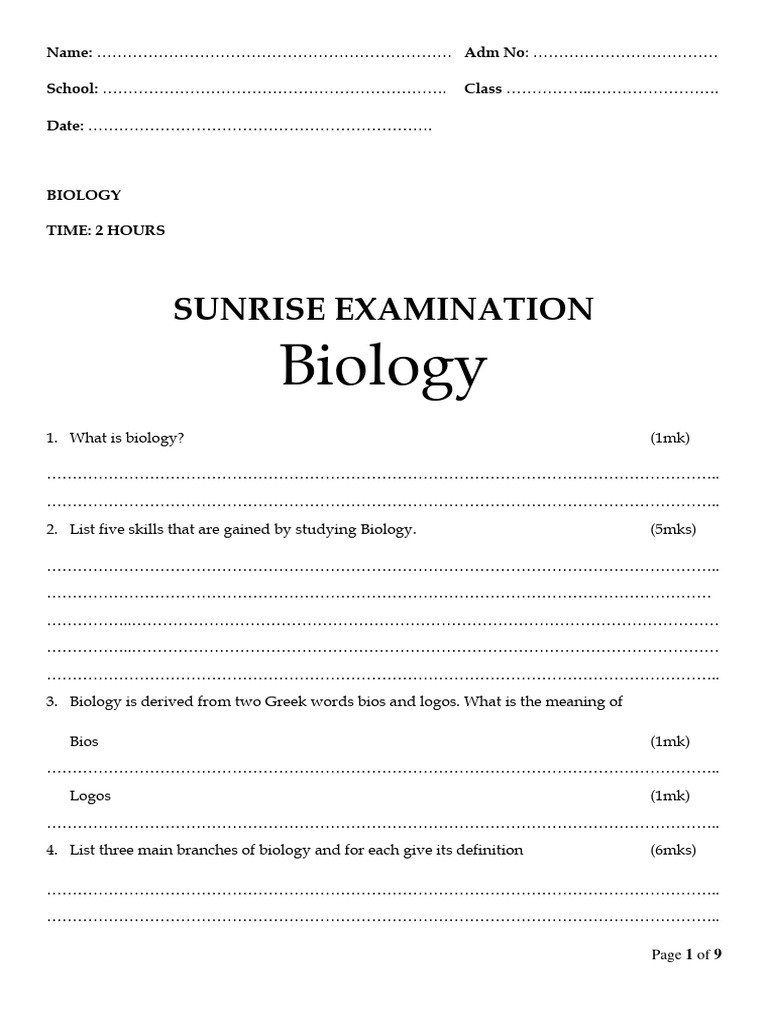 231 f1 Biology Qs | Download Free PDF | Cell (Biology) | Endoplasmic ...