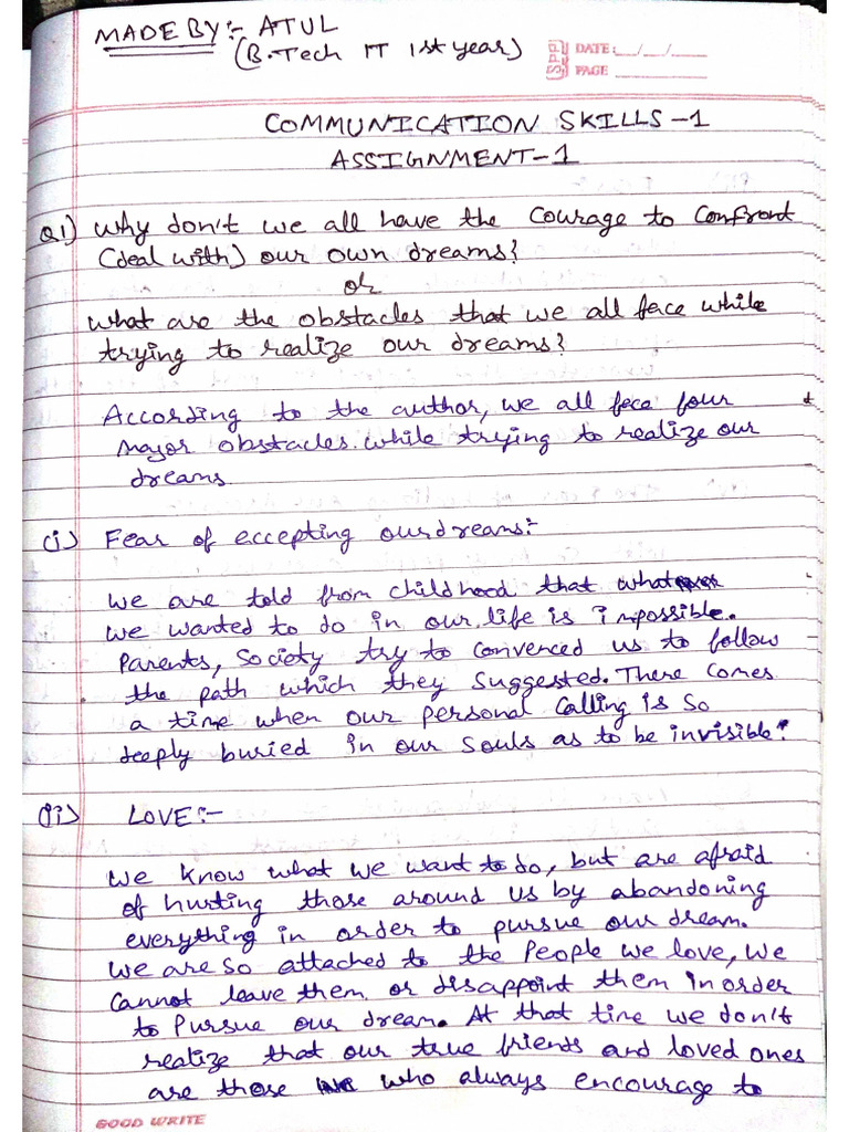 Communication Skill Assignment 1 | PDF