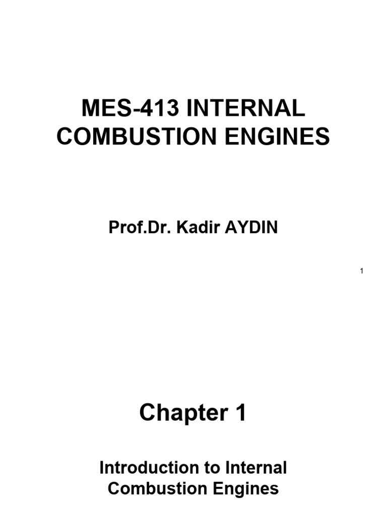 Introduction To IC Engines | PDF | Internal Combustion Engine | Turbocharger