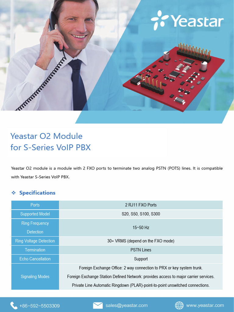 Yeastar O2 Module - Datasheet | PDF
