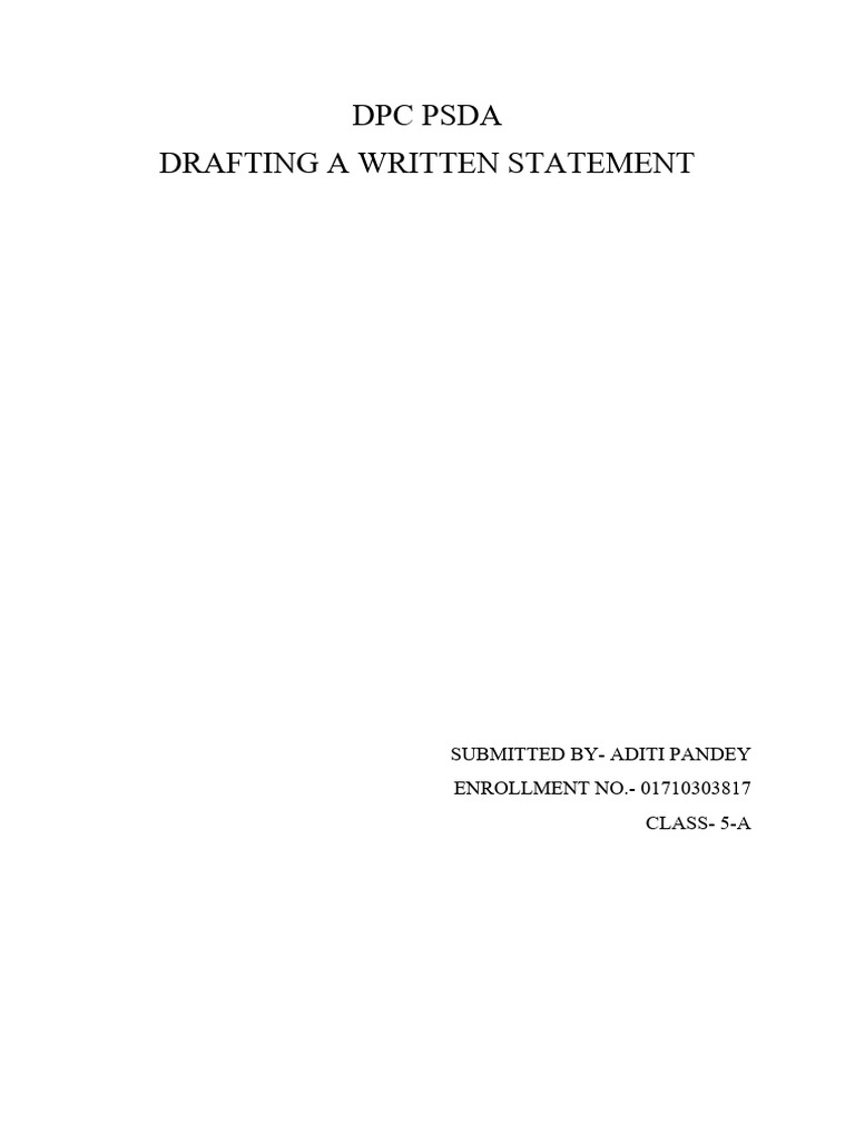 017 Aditi Pandey DPC Psda | PDF | Affidavit | Lawsuit