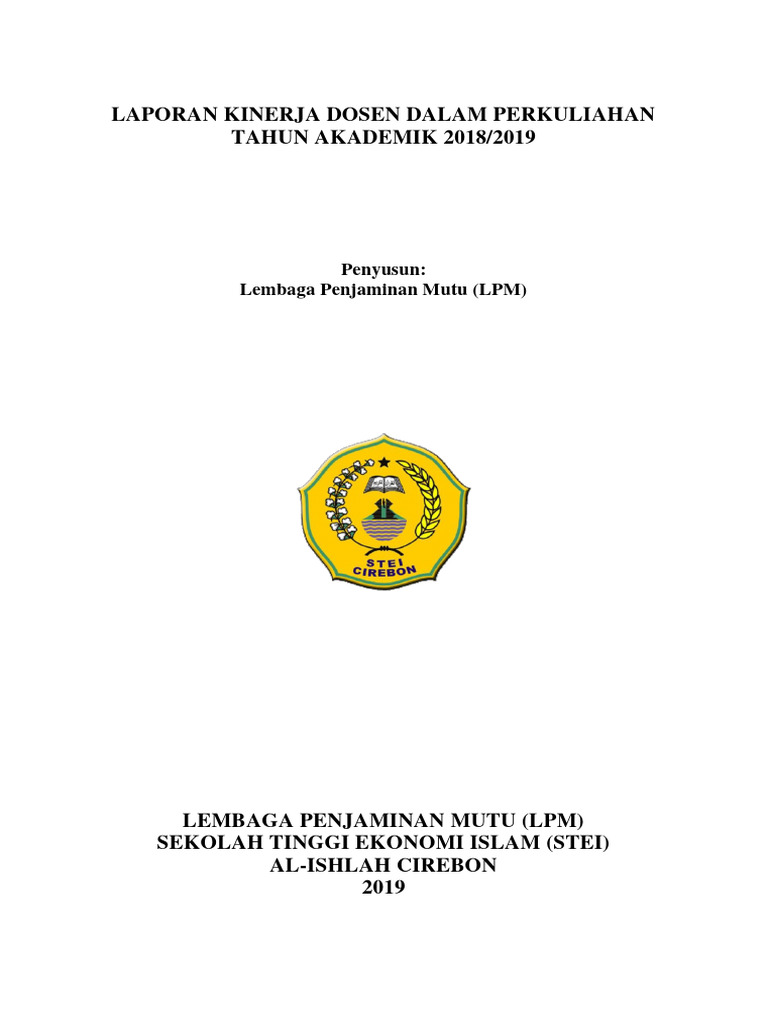 Laporan Kinerja Dosen - ELIN | PDF