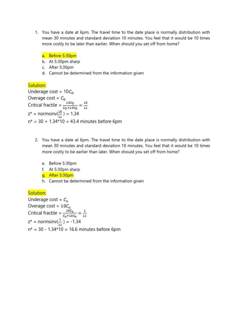 After Class Quiz #4 - Sol | PDF | Applied Mathematics
