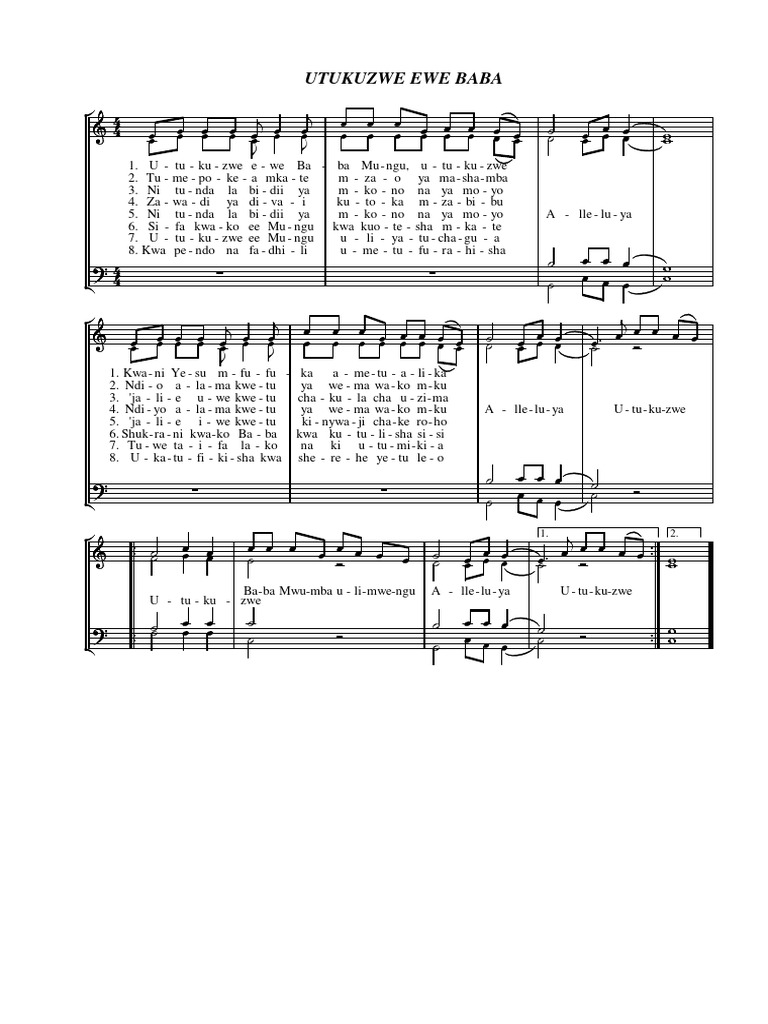 Utukuzwe Ewe Baba-1 | PDF