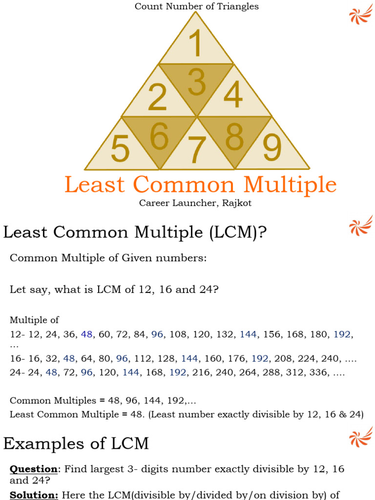 Least Common Multiple + Highest Common Factor | Download Free PDF ...