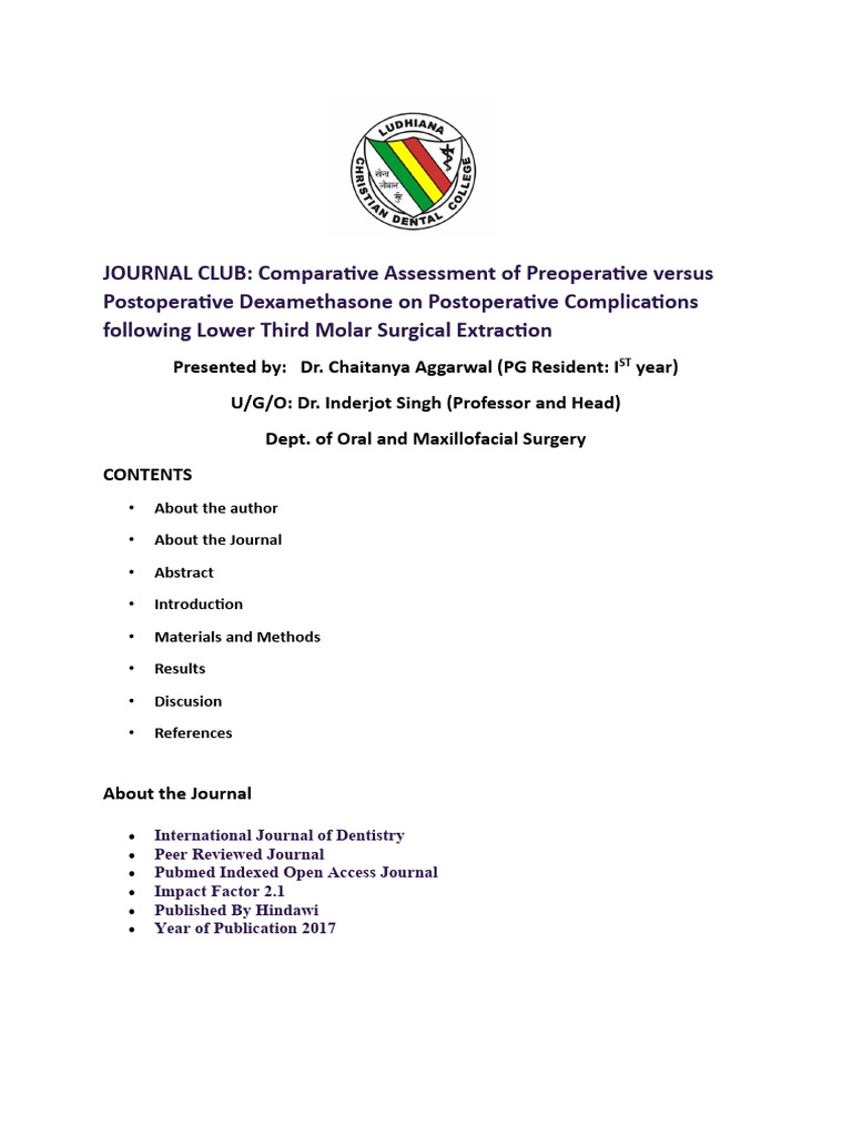 JC PRE VS POST OP DEXA | PDF | Surgery | Inflammation