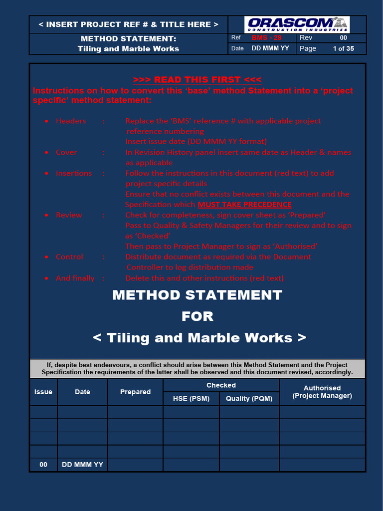 BMS-28 Tiling and Marble Works | PDF | Adhesive | Tile