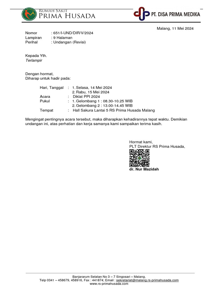 76.1 UND - Diklat PPI 2024 (14-15 Mei 2024) Rev 110524 | PDF