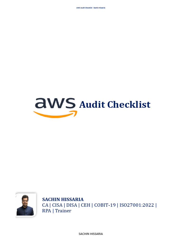 AWS Audit Checklist - Sachin Hissaria | PDF | Audit | Computer Network
