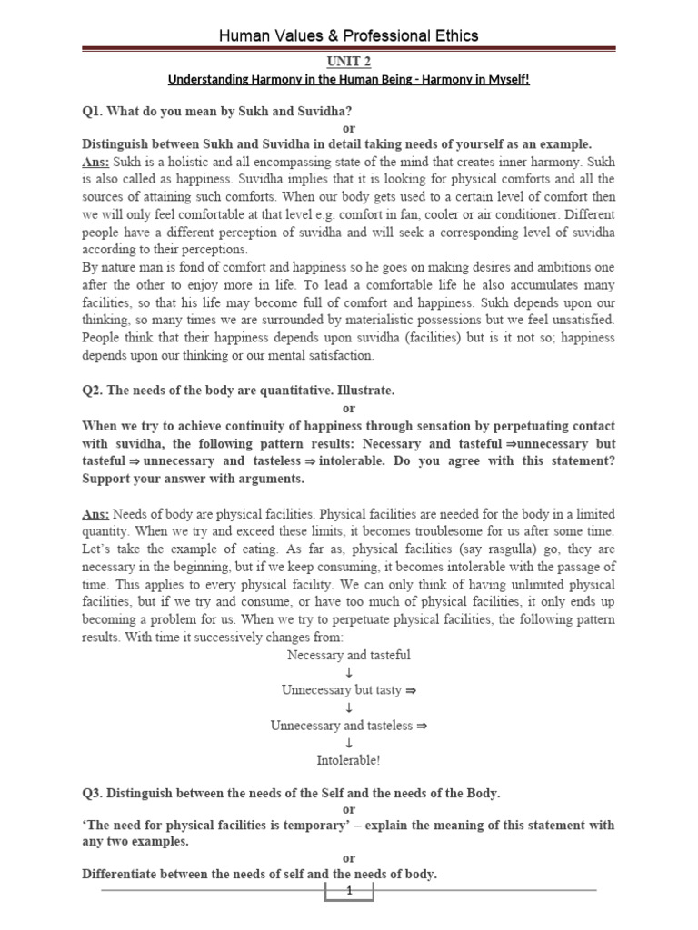 Hvpe Unit 2 | PDF | Pleasure | Thought