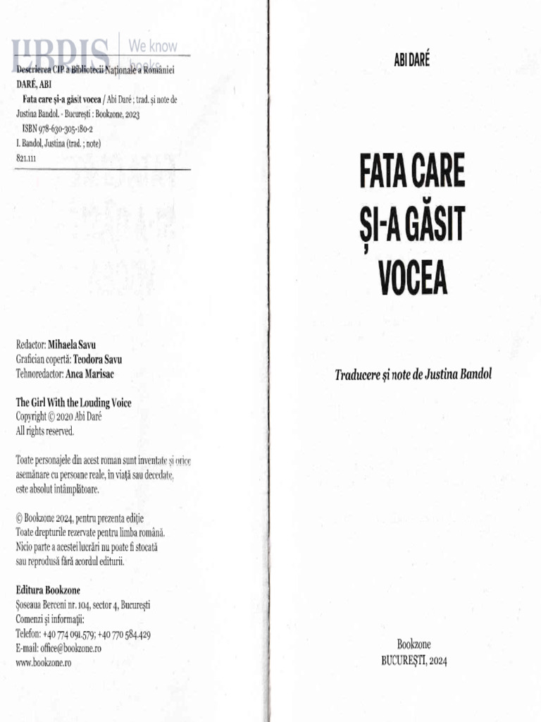 Fata Care Si-A Gasit Vocea - Abi Dare | PDF