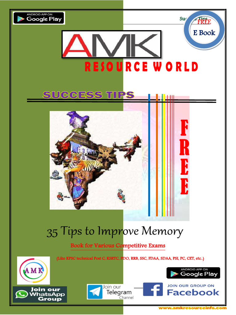 A M K 35 Tips To Improve Memory | PDF | Memory | Stress (Biology)