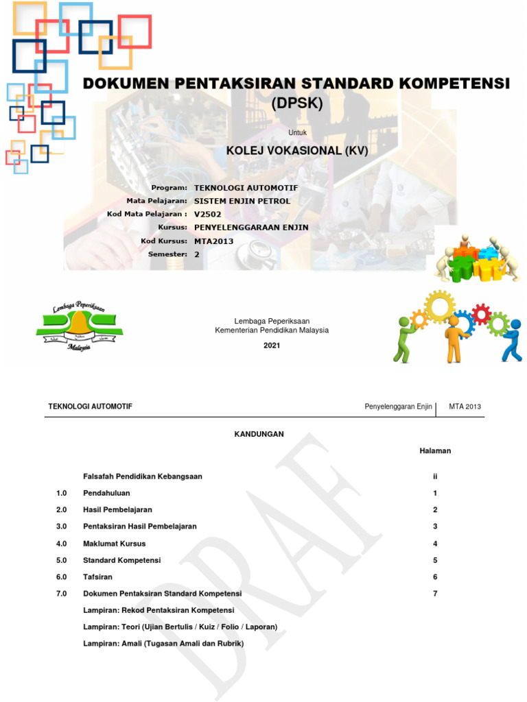 DPSK Teknologi Automotif (Mta) Semester 2-2021 | PDF