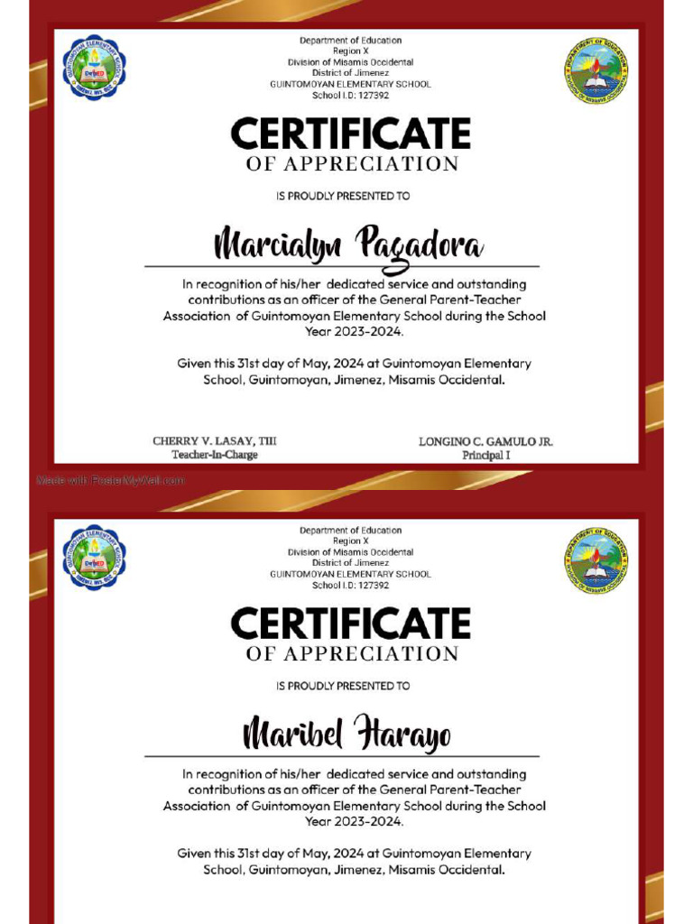 Certificate - Made With PosterMyWall | PDF