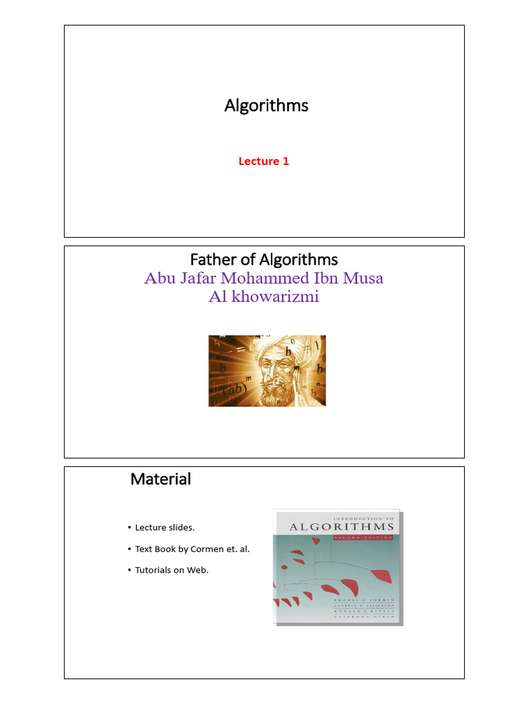 Lecture 1 (6 Files Merged) (6 Files Merged) | PDF | Algorithms | Data Type Lecture 1 (6 Files Merged) (6 Files Merged) | PDF | Algorithms | Data Type