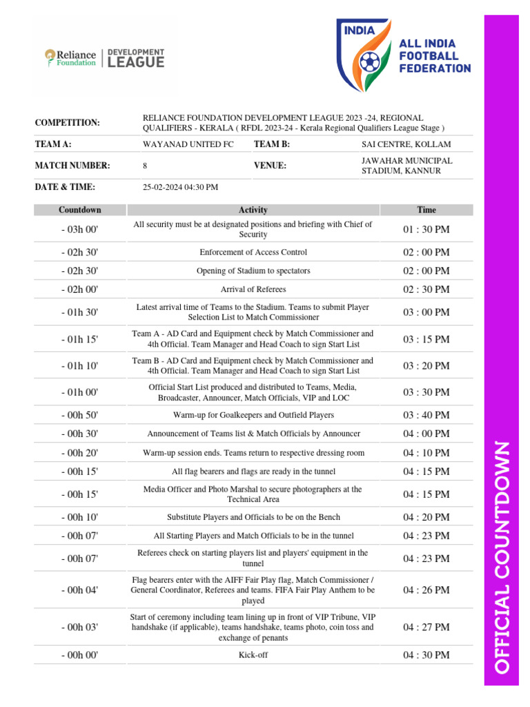 Countdown | PDF | Football Codes | Association Football