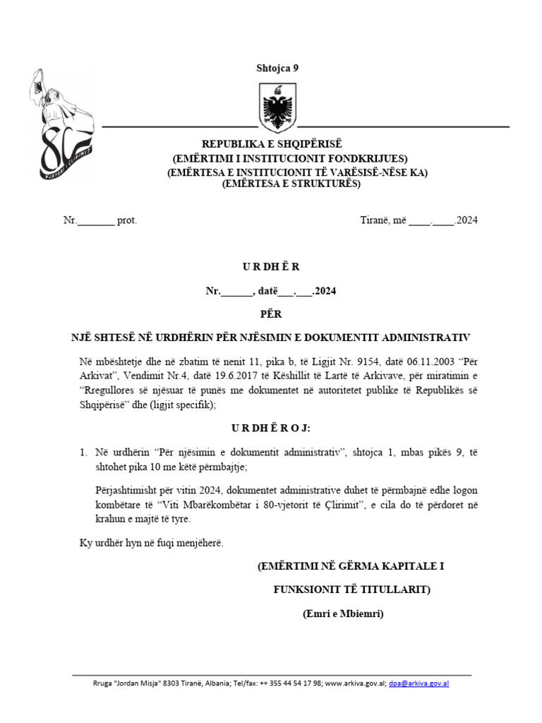 Shkresa Me Logo - Modeli Bardhezi | PDF