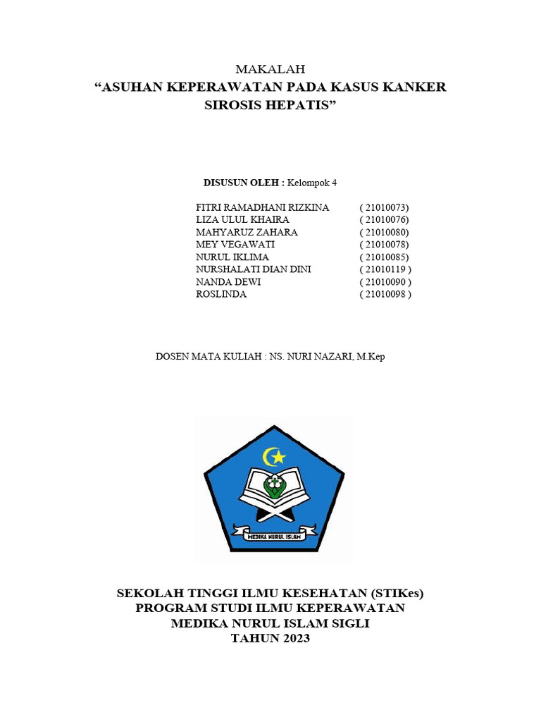 Asuhan Keperawatan Sirosis Hepatis | PDF | Pengembangan Diri ...