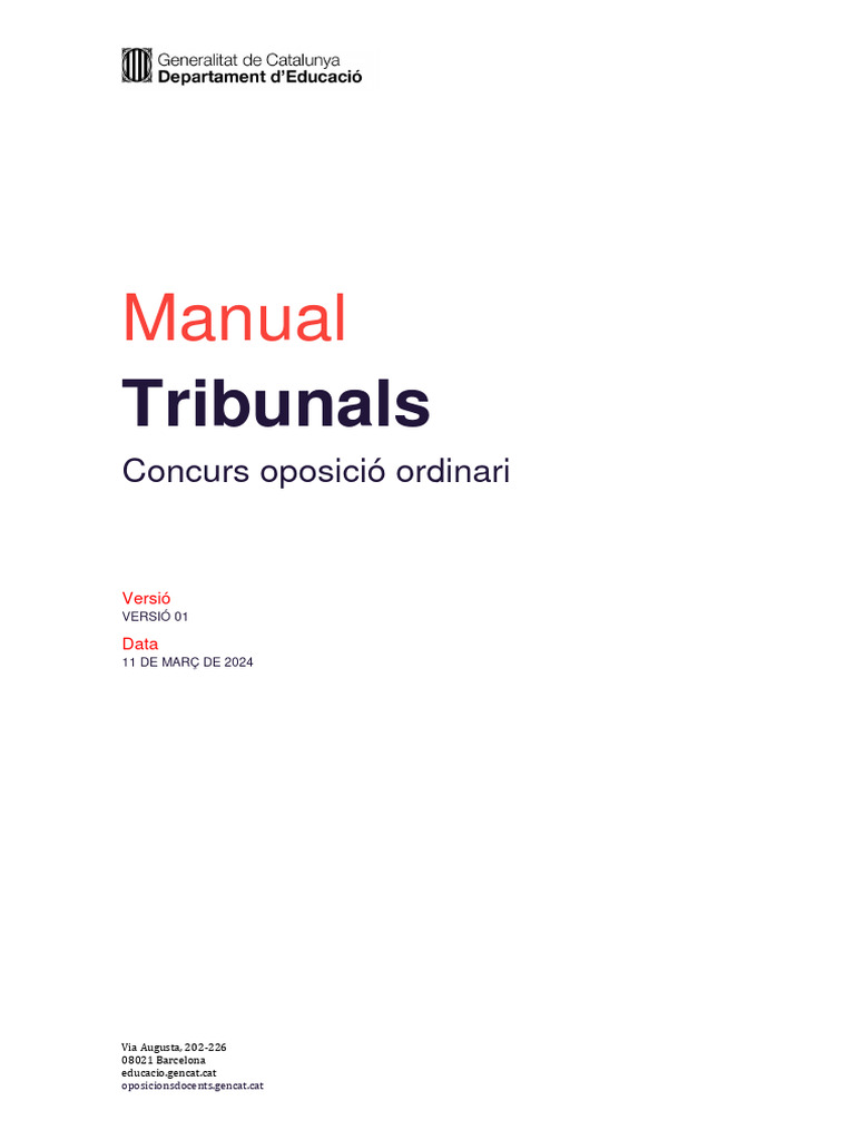 Manual Tribunals | PDF