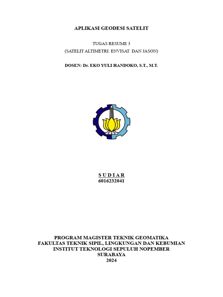 Satelit Altimetri: ENVISAT & Jason Series | PDF