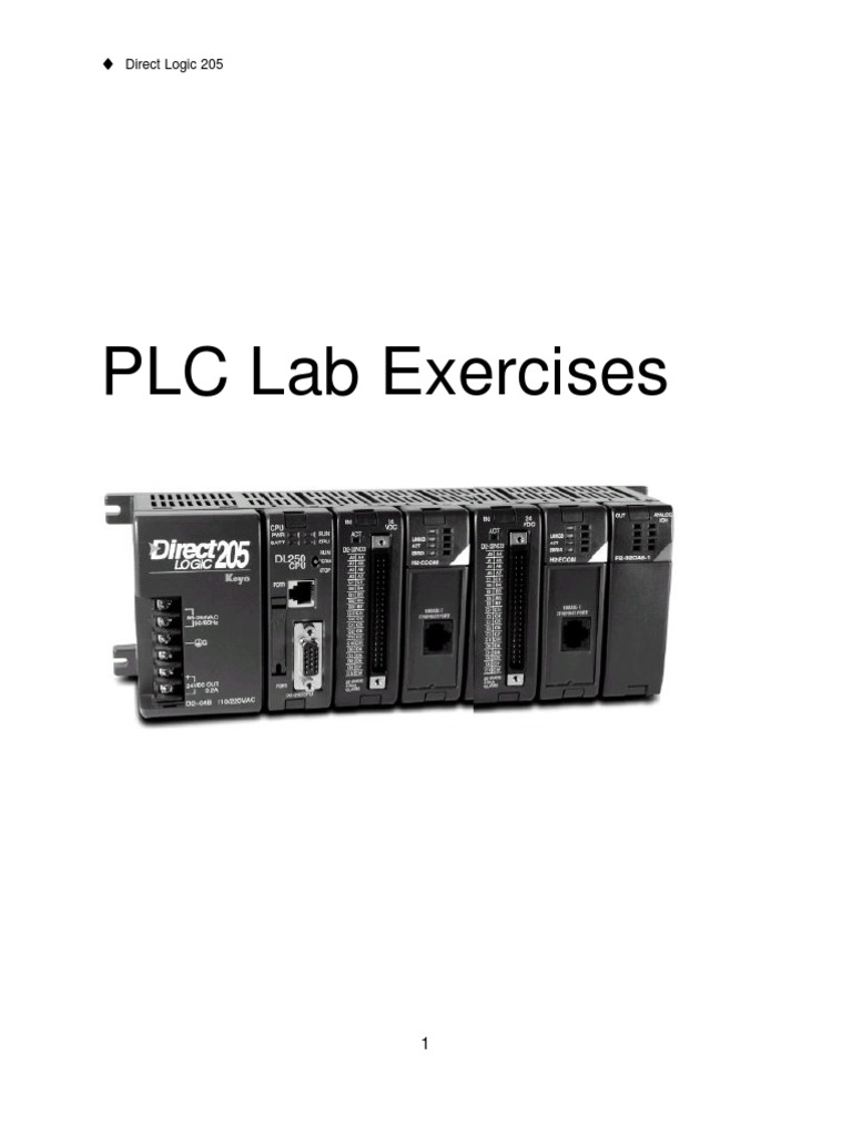 PLC Lab Exercises | PDF | Programmable Logic Controller | Electronics