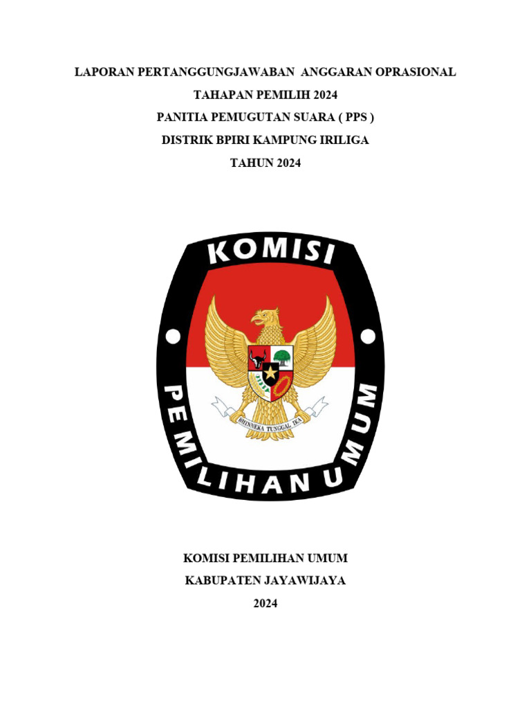 Laporan Anggaran PPS Desa Iriliga 2024 | PDF
