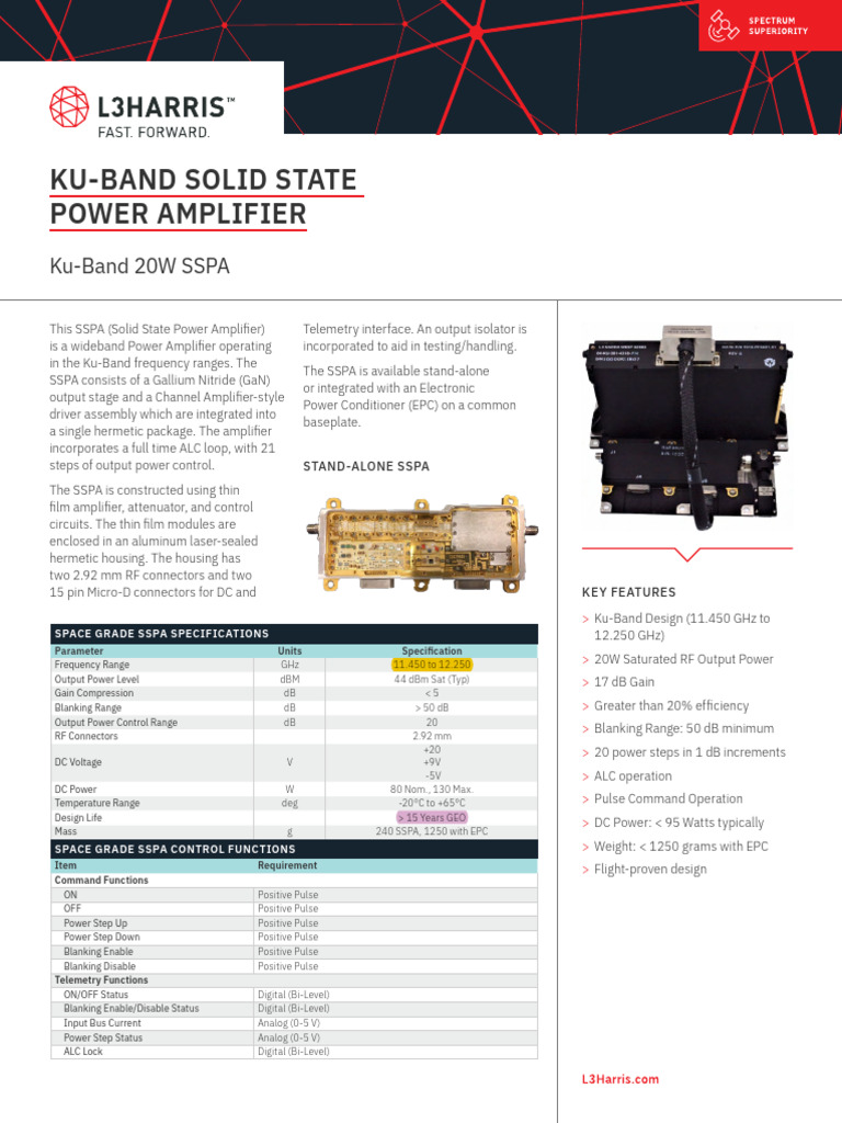 Ku Band SSPA | PDF | Amplifier | Electronics
