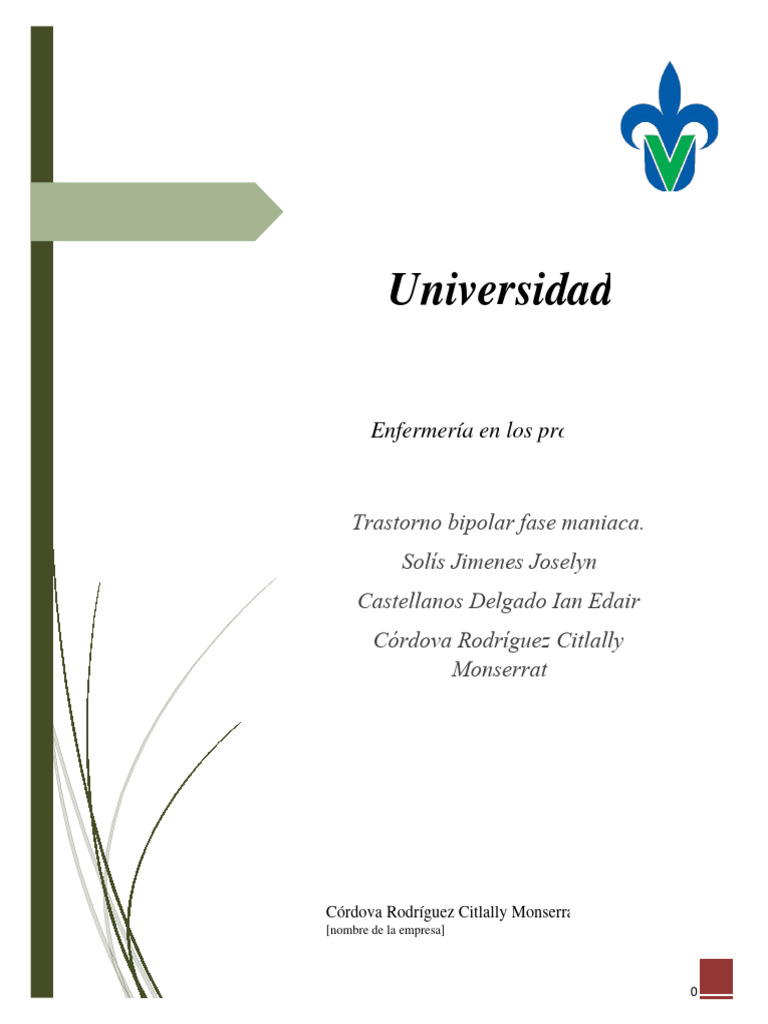 Trastorno Bipolar Fase Maniaca | PDF | Manía | Desorden bipolar