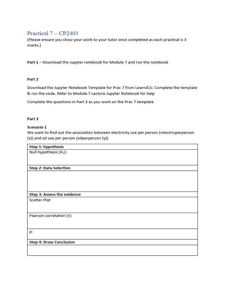 CP2403 - Practical 7 - INT | PDF | Errors And Residuals | Regression Analysis