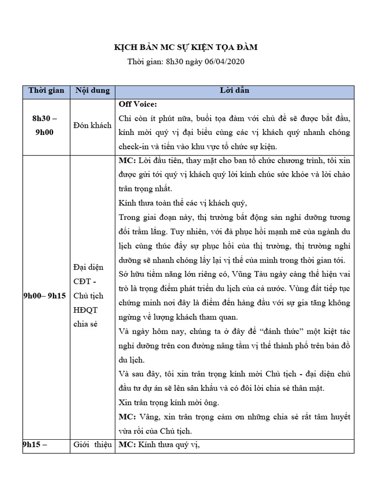 KBMC Sự Kiện Tọa Đàm | PDF