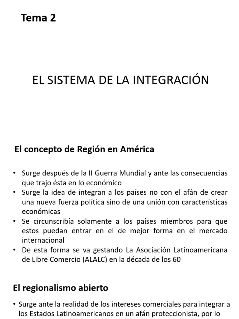 PDF Tema 2 El Sistema de La Integración | Descargar gratis PDF | Institución | Judicaturas