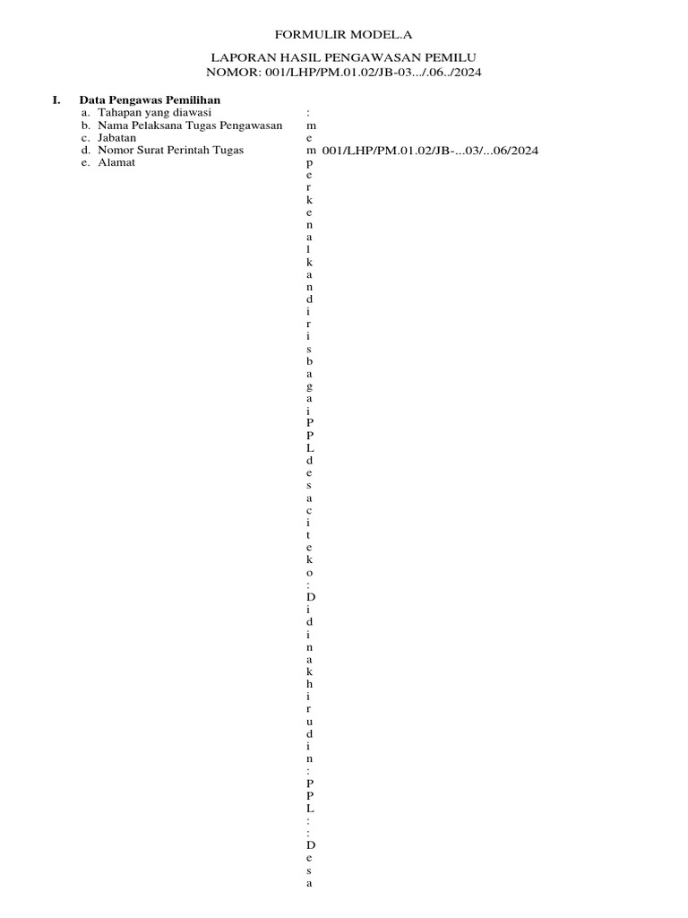 Form A LHP 03-Juni-2024 | PDF